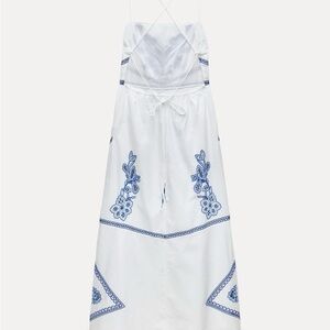 Zara | Dresses | Zara Embroidered Midi Dress Zw Collection | Poshmark